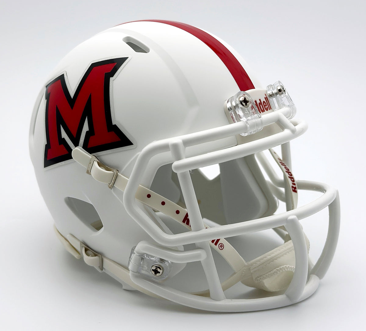 Miami (OH) (Alternate 1) Redhawks Mini Football Helmet — T-Mac Sports