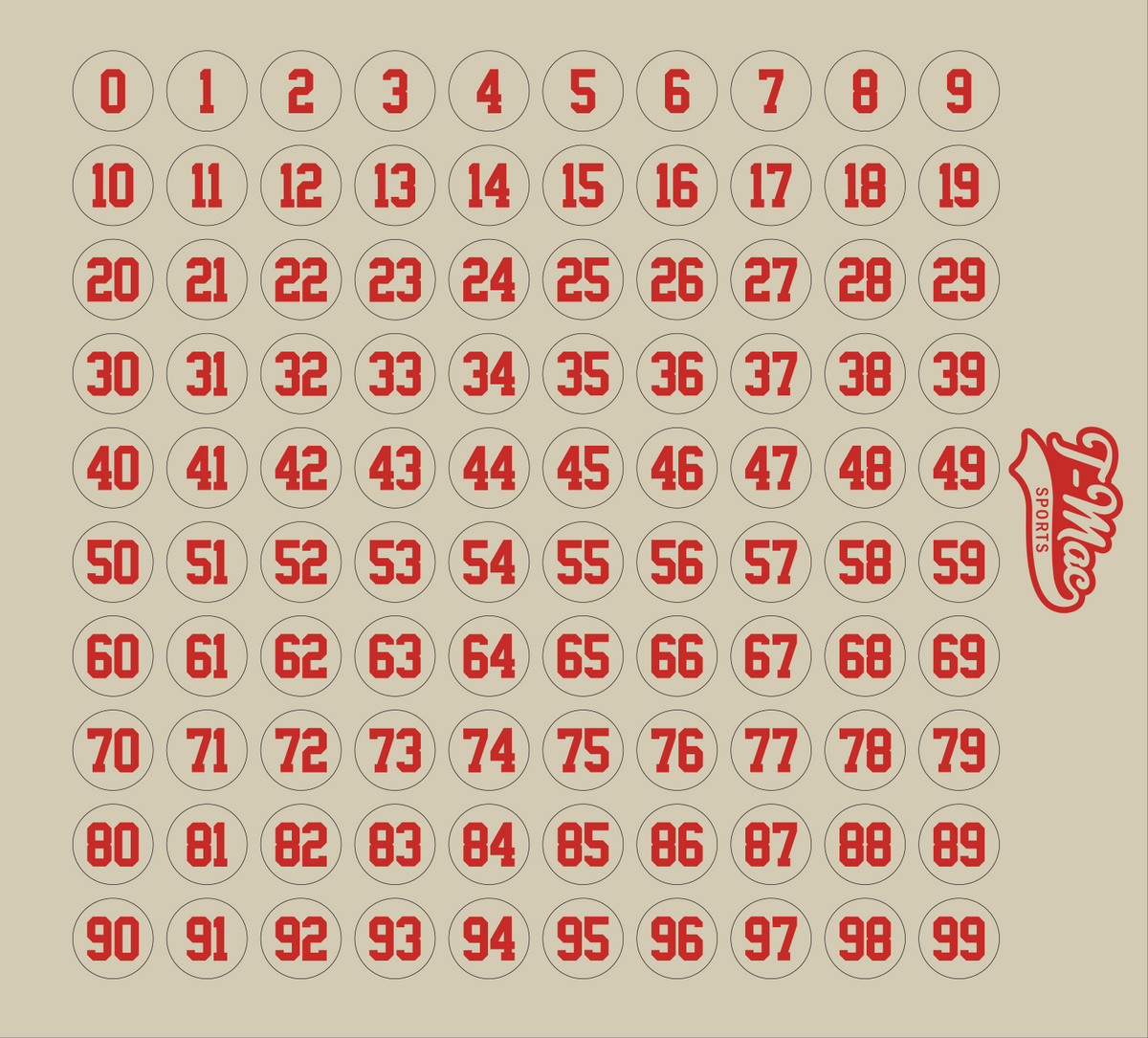 Buckeyes Mini Football Helmet Numbers — T-Mac Sports