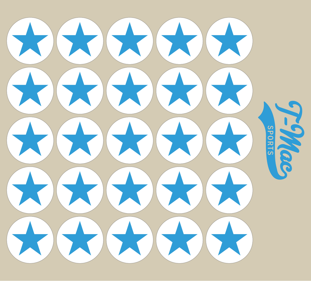 Star Mini Award Decals (2) — T-Mac Sports